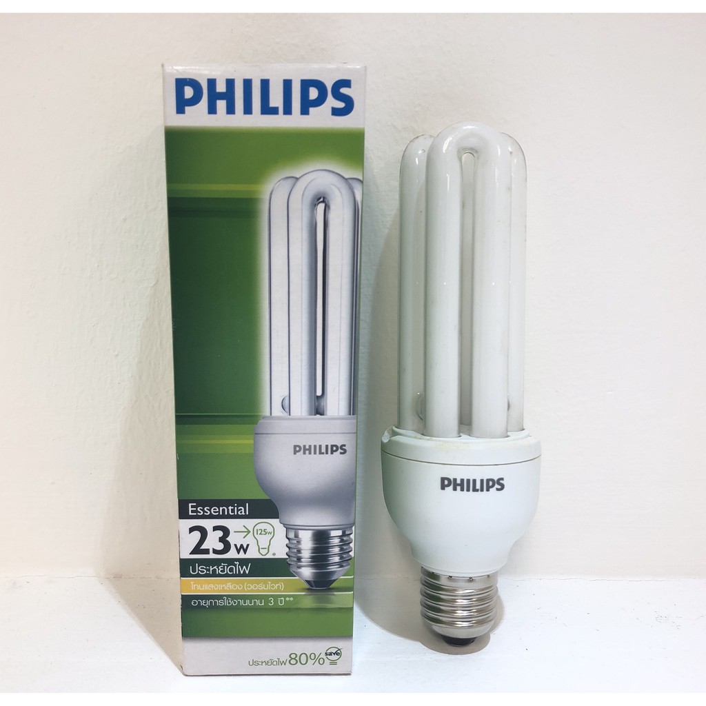 หลอดไฟ PHILIPS ESSENTIAL 23W E27 ( แพค 6 ดวง ) | Shopee Thailand
