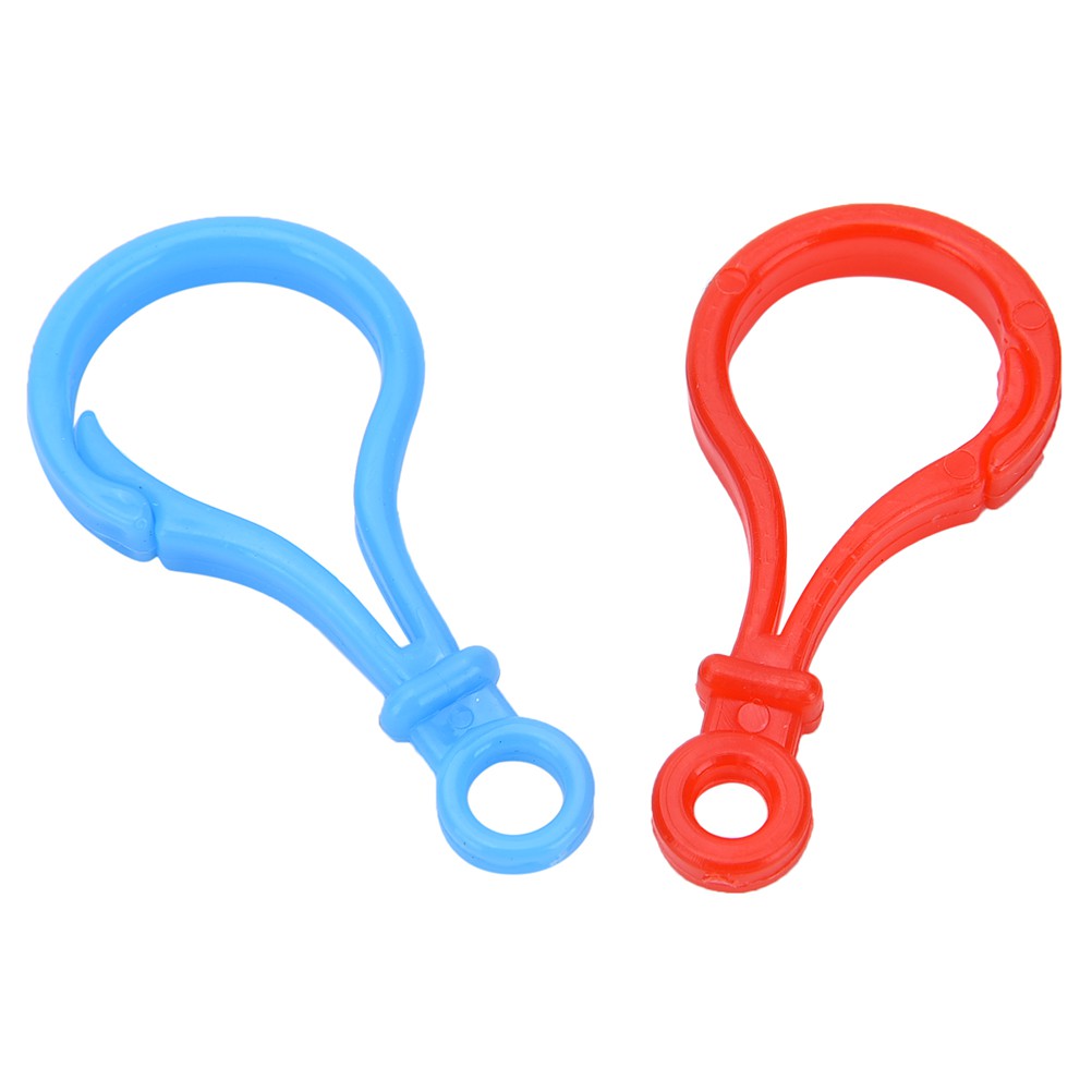 【Purpleredto】100 Pcs Plastic Key Chains Key Rings Multi-Color With Loop ...