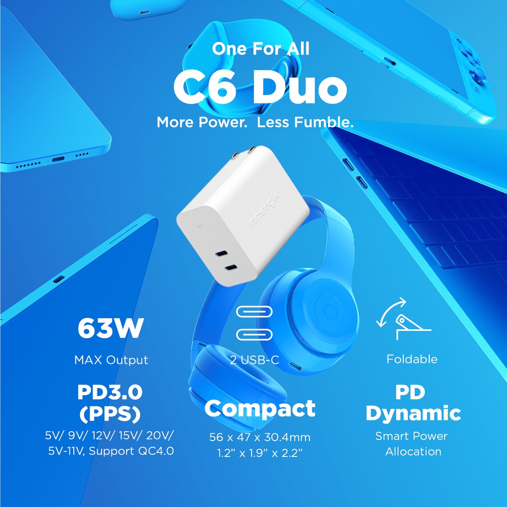 Innergie C6 Duo USB-C Power Adapter - innergie.th - ThaiPick