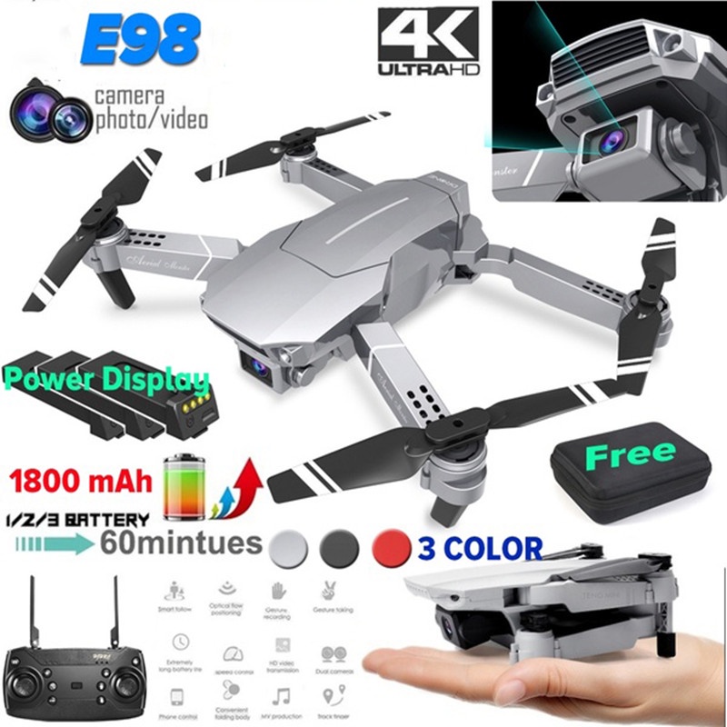 â™€â™£E98 4K HD Camera Drone Professional Long Distances Drone High ...