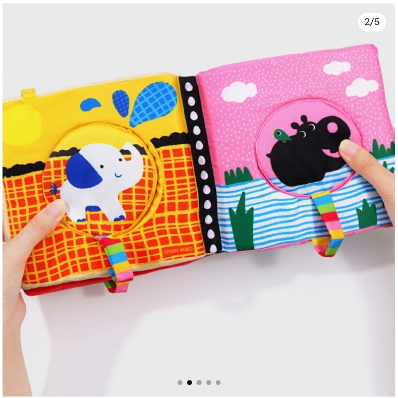 JoanMiro โมบาย หนังสือผ้า My First Soft Book Soft Shapes หนังสือผ้านุ่ม ...