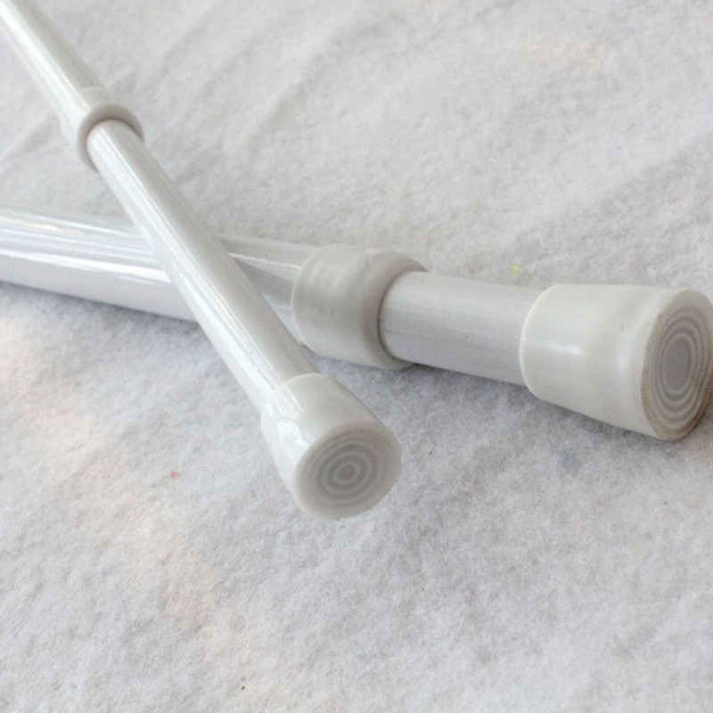 Spring Loaded Extendable Telescopic Net Voile Tension Curtain Rail Pole ...