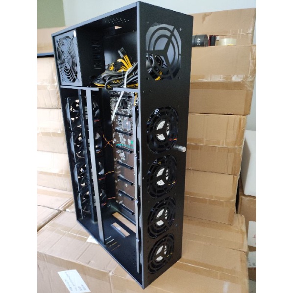 เคสริค Case Rig miner set 8พัดลม ปรับระดับได้ (สินค้าพร้อมส่งจากไทย) - hellobangkok55 - ThaiPick