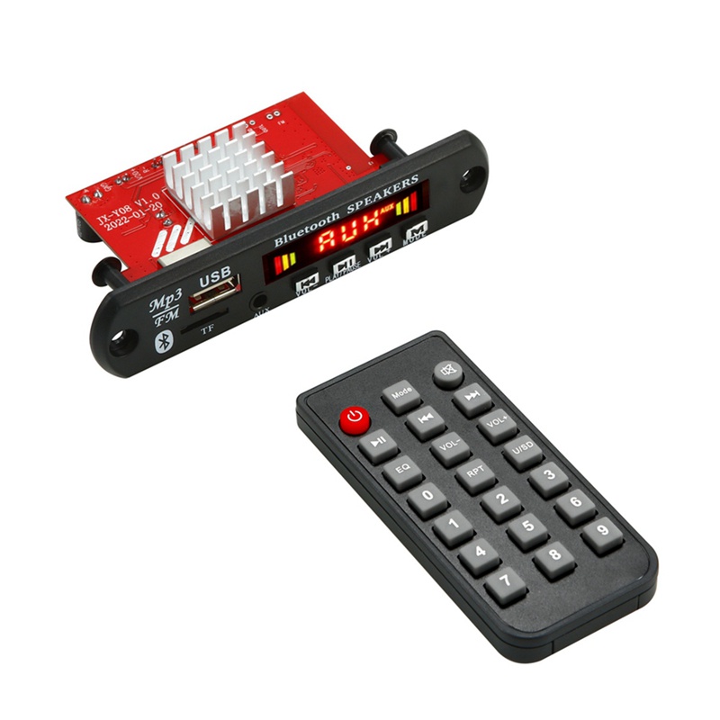 Y08 บอร์ดขยายเสียงเบสดิจิทัล 120W 7-24V Hifi FM ลําโพงซับวูฟเฟอร์ ...