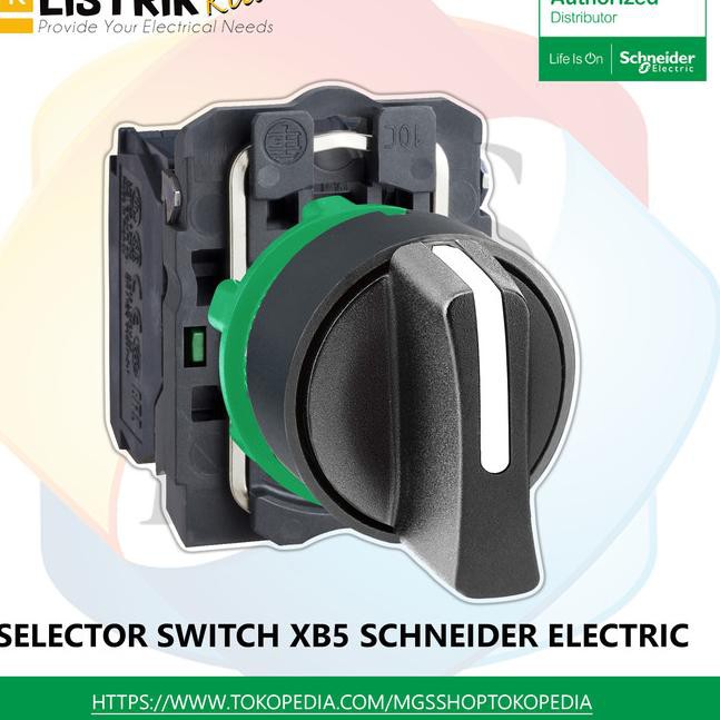 XB5AD33 สวิตซ์ Selector Switch 3 POS แบบค้าง Ø22mm แบบพลาสติก 2NO ...