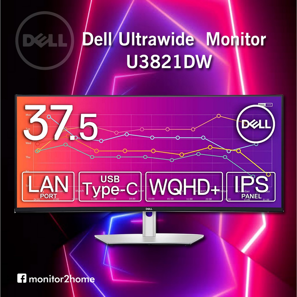 Dell Curved Monitor 38" U3821DW sRGB 100%,Rec.709 100%,DCI-P3 95% ...