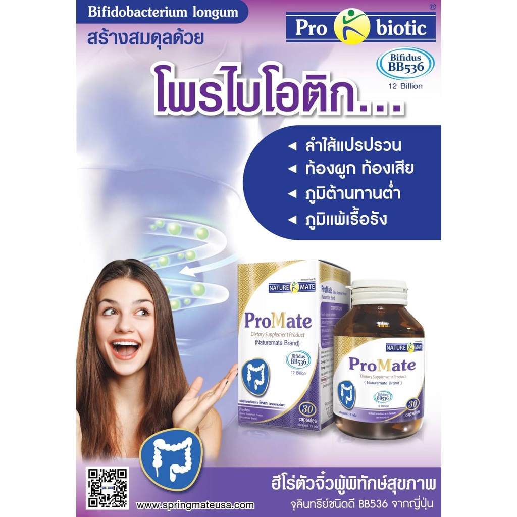 EXP 230623 Probiotic Promate (Bifidobacterium logum) Probiotic ดูแล ...