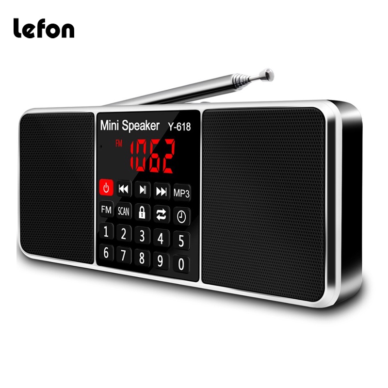 Lefon Digital FM Radio Receiver Speaker Stereo MP3 Player Support TF ...