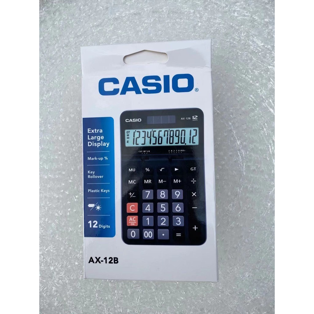 AX-12B เครื่องคิดเลขตั้งโต๊ะ Casio 12 หลัก ของแท้ ของใหม่ | Shopee Thailand