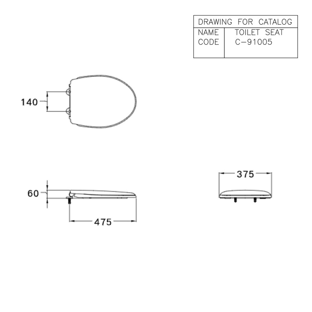 COTTO ฝารองนั่งโถสุขภัณฑ์ทรงยาว รุ่น C91005(HM) - cotto_bathroom_shop ...