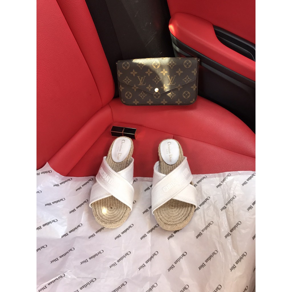 DIOR 2021 embroidery fishmen cross slipper casual sandal flip - athena1 ...