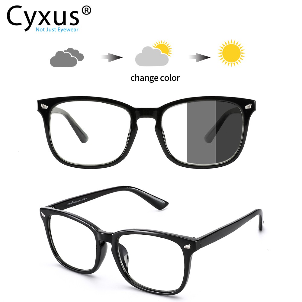 Cyxus Photochromic Sunglasses Blue Light Blocking Glasses for Men Women ...