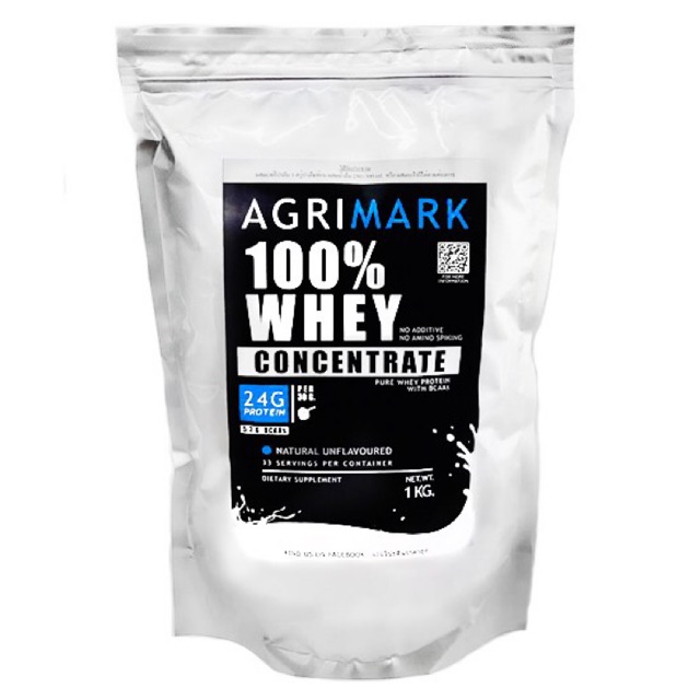 เวย์โปรตีนคอนเซนเทรต Whey Concentrate 100 Agri mark 2.2lbs. (1 kg) USA ...