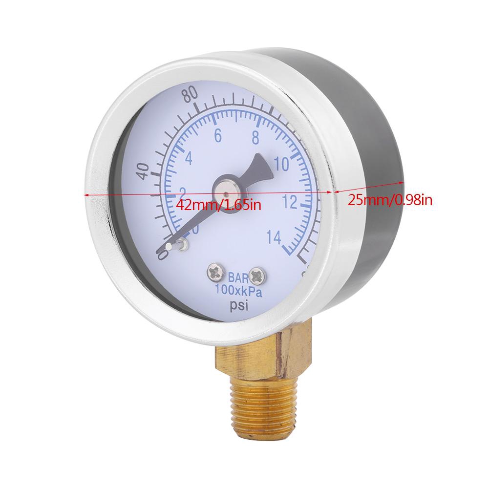 Dial NPT Pressure Water Hydraulic 40mm 0-14bar 0-200psi Gauge 1/8" Meter - xguli.th - ThaiPick