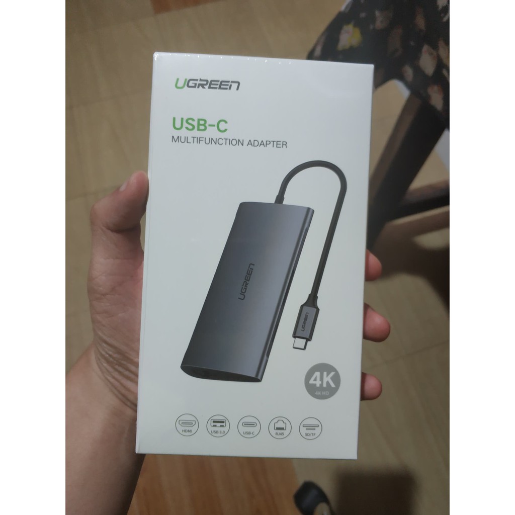 Ugreen Type c hub 8in1 HDMI Card Reader LAN PD Charging Adapter 4K ...