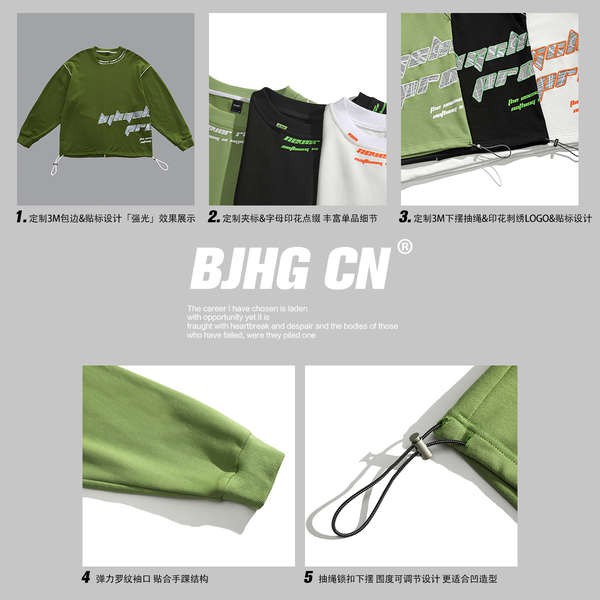 เสื้อผ้าคู่ BJHG โฮมเมดฤดูใบไม้ผลิ 2021 ใหม่ยุโรปและอเมริกาฮิปฮอปทอด ...