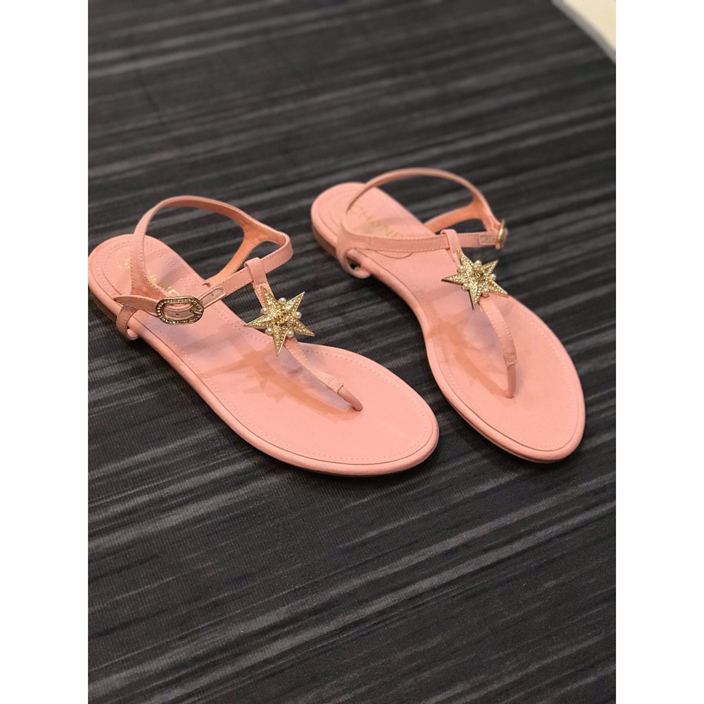 ♨ CHANEL summer seris pearl double C slipper Casual sandal flip ...