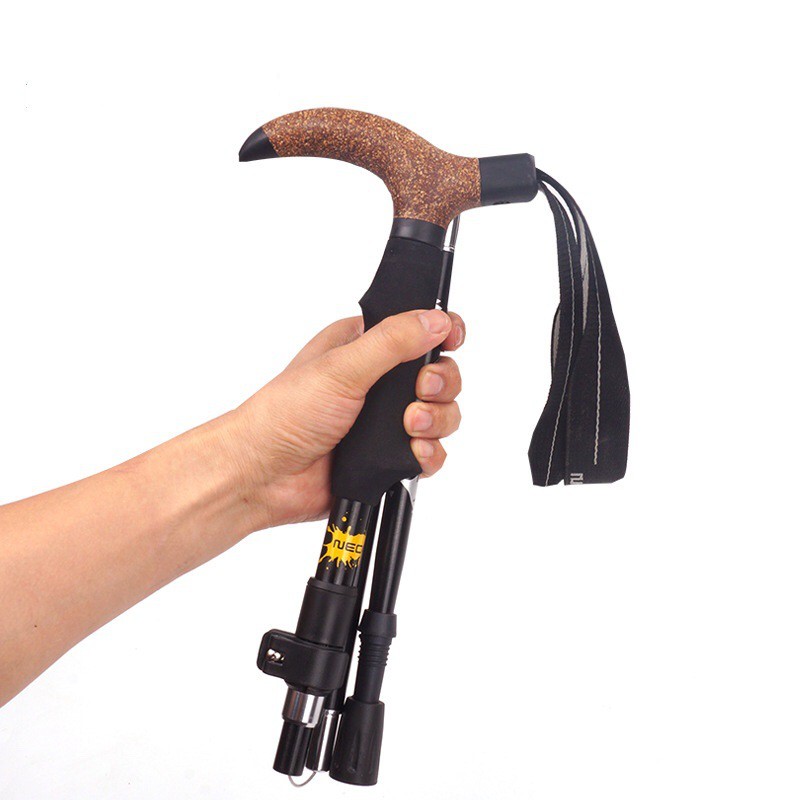 Walking cane Telescopic baton folding Walking Sticks Aluminum Alloy ...