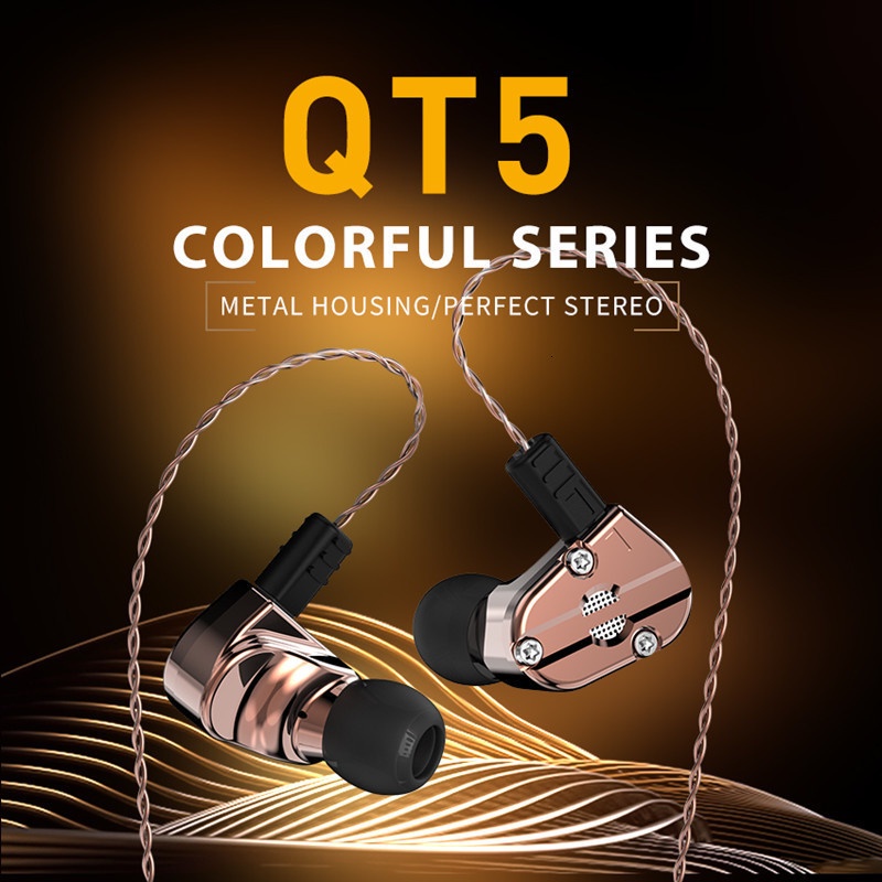 หูฟัง:Revonext QT5 1DD+1BA Hybrid In Ear Earhone HIFI DJ Monitor ...