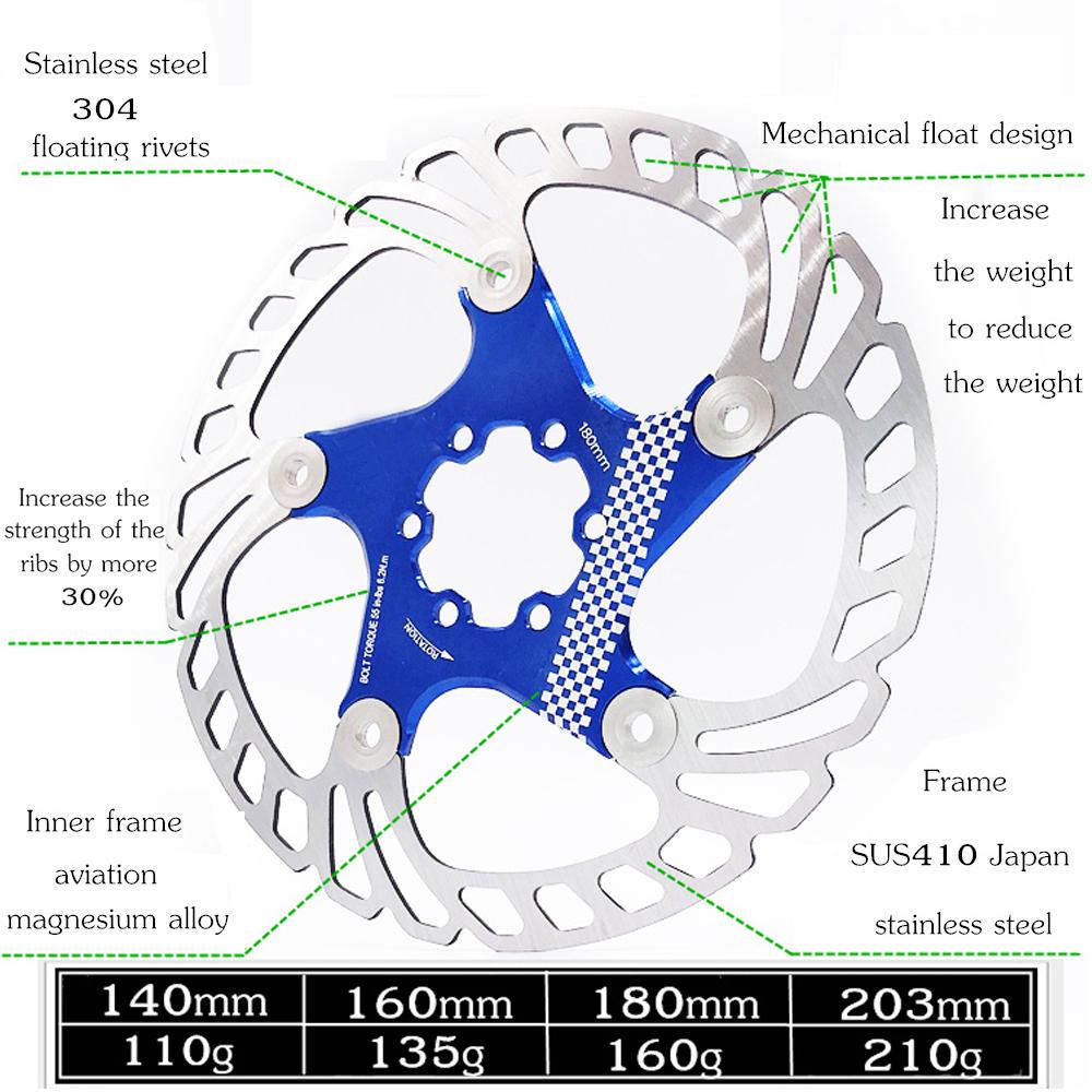 [COD] 6 Bolts Float Disc Brake Cycling Accessories Brake Discs Bicycle ...
