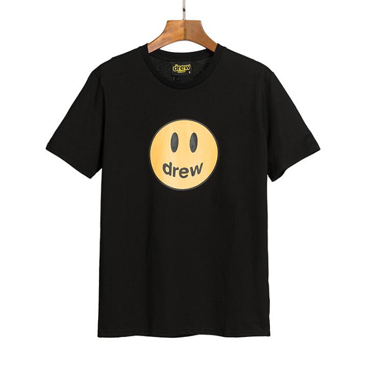drew เสื้อยืดแฟชั่นสําหรับ unisex ผ้าฝ้ายแขนสั้นพิมพ์ลายคลาสสิค ...