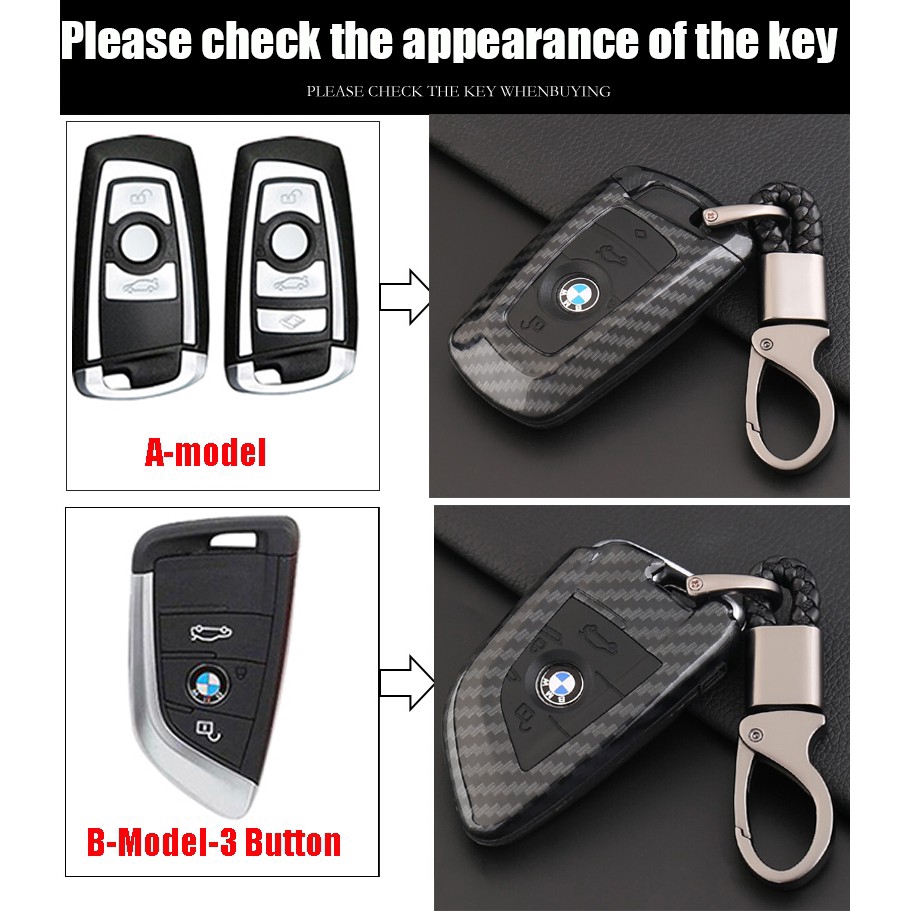 เคสเคฟล่ากุญแจรีโมทรถยนต์ BMW / Car key Case Series X 1234567 (G30) G F ...