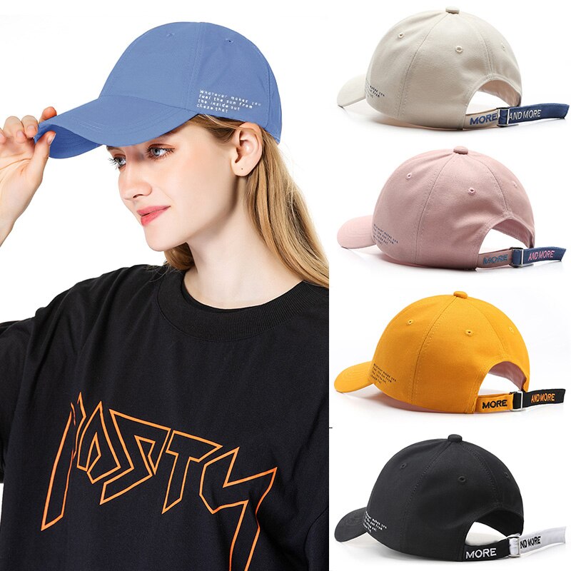 Solid Statement Long Strip Baseball Cap Unisex Snapback Hip Hop Rock ...