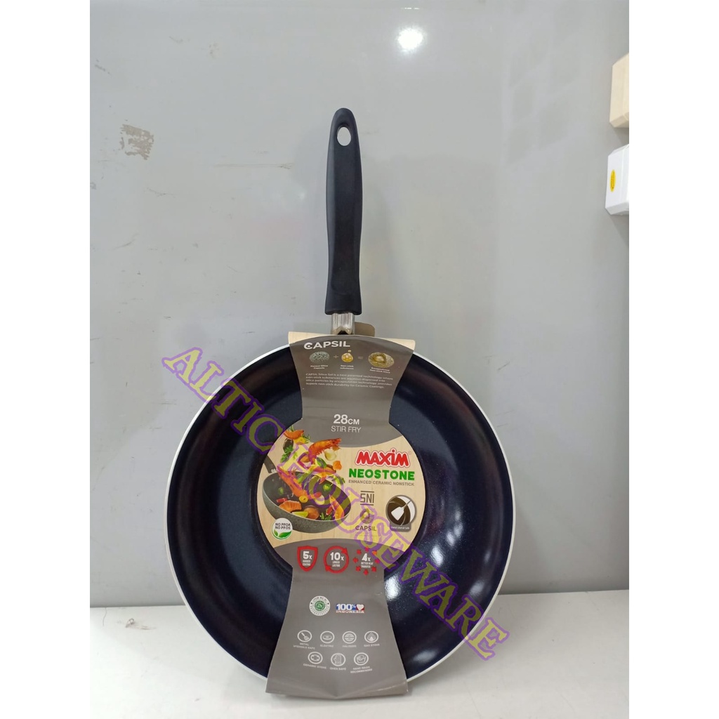 Maxim Neostone 28cm STIRFRY - Non-Stick Ceramic Coating Pan | Shopee ...