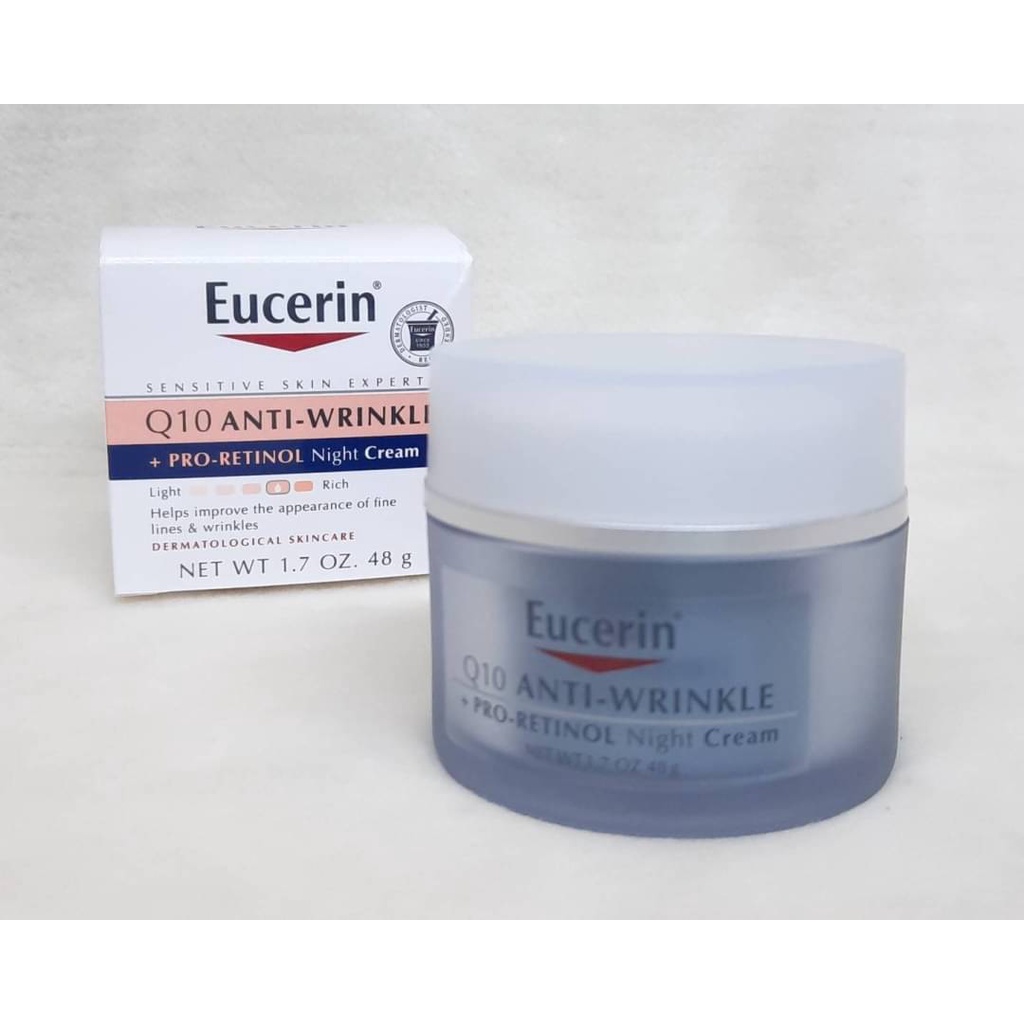Eucerin Q10 anti-wrinkle + pro-retinol Night cream 48 g. | Shopee Thailand