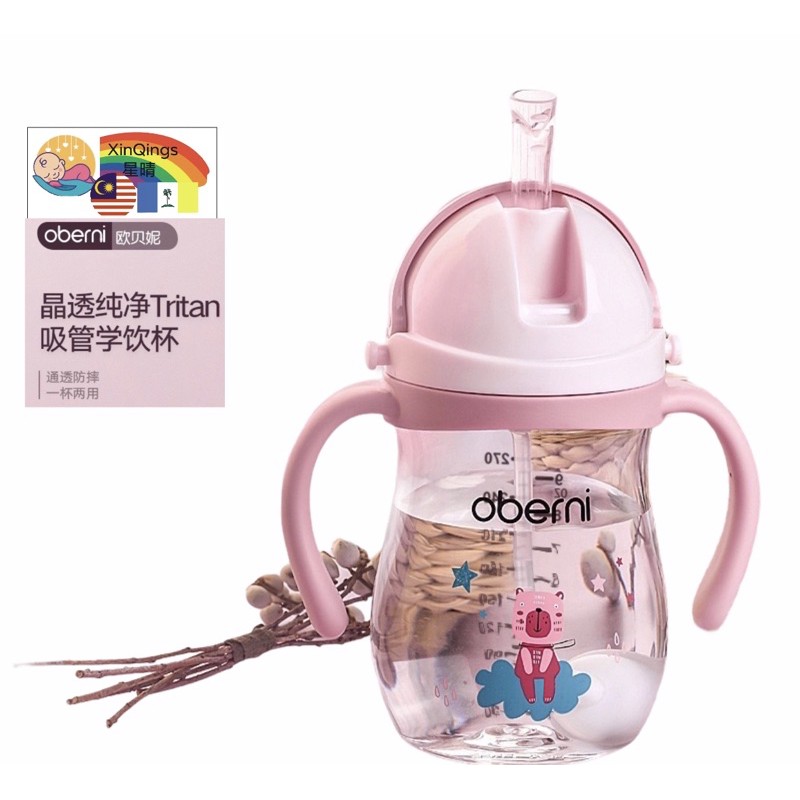 420ml Portable Baby Leak Proof Drinking Water Bottle Straw Cup with Handles G3h2 - a2xpv7vg3z ...