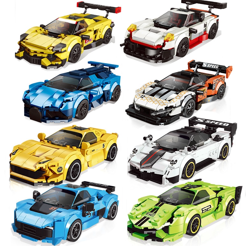 Technic City Racing Car Racer Building Blocks Speed Champion Sports Car ...