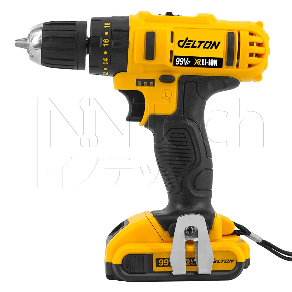DELTON สว่านไร้สาย สว่านกระแทก 3 ระบบ 99V ทรงพลัง สำหรับงานหนัก สว่าน พร้อมแบตเตอรี่ Li-ion 2 ...