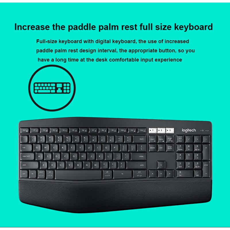 Logitech MK850 Wireless High Performance Silicone Keyboard Mechanical ...