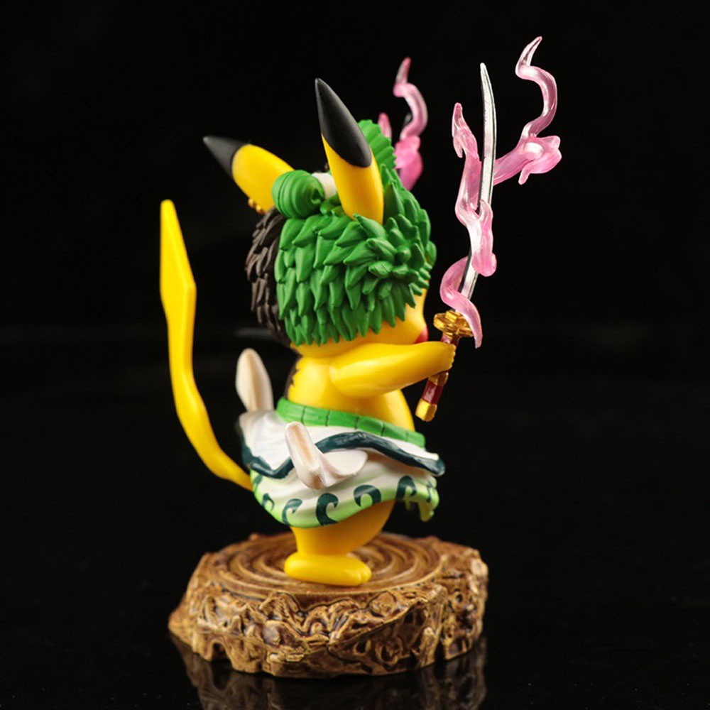 Yolo โมเดลฟิกเกอร์ Pikachu Pikachu Pvc รูปการ์ตูน Pikachu Roronoa Zoro ...