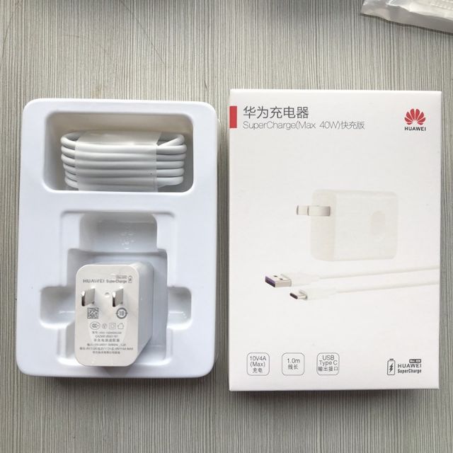 ชุดสายชาร์จแท้ Huawei Super Charg 40W Mate3020 Pro P40 ProP30 Pro 10V 4A 40W Original Huawei ...