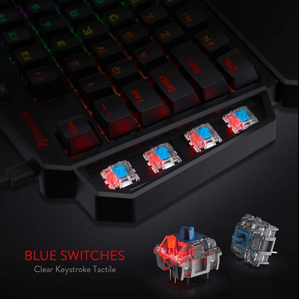 คีย์บอร์ดมือเดียว Bloodbat G94 SHIPADOO F6 RGB 47 Gaming Keyboard ...