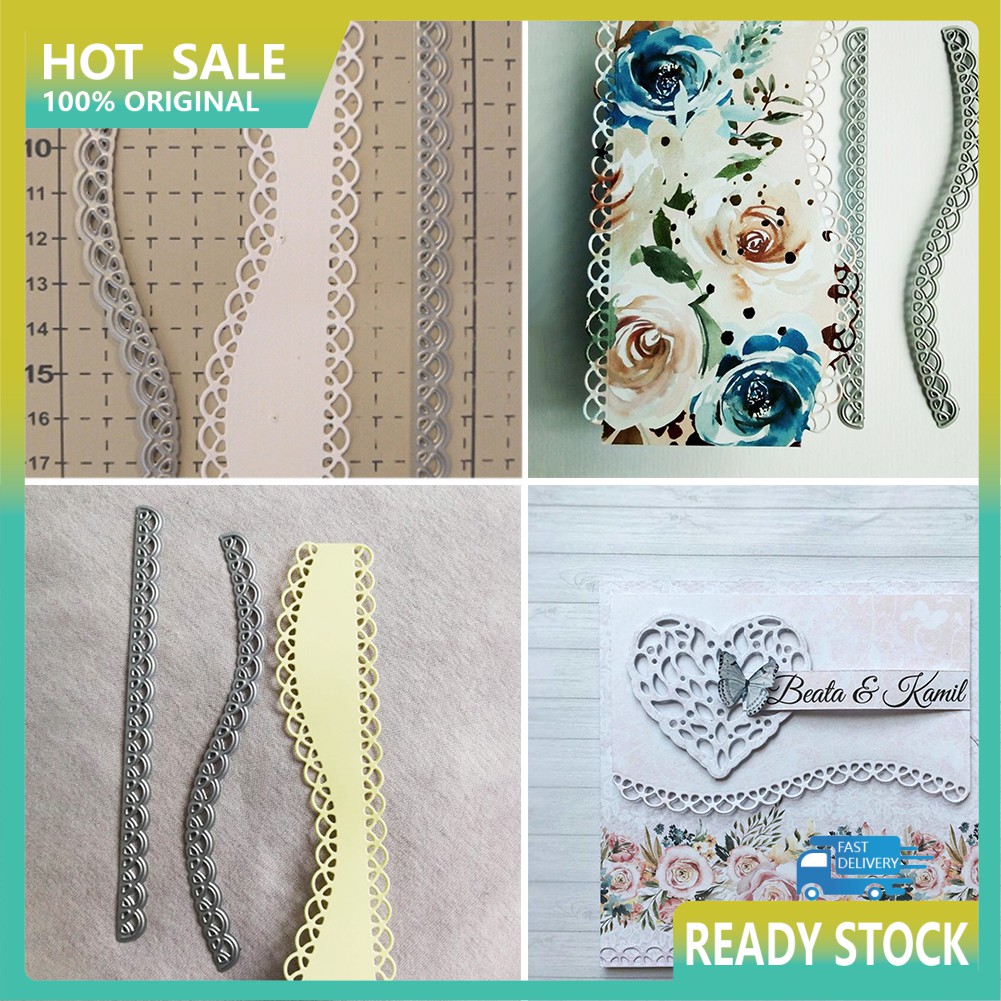 DM_Lace Edge Metal Cutting Dies DIY Scrapbook Paper Cards Craft Punch ...