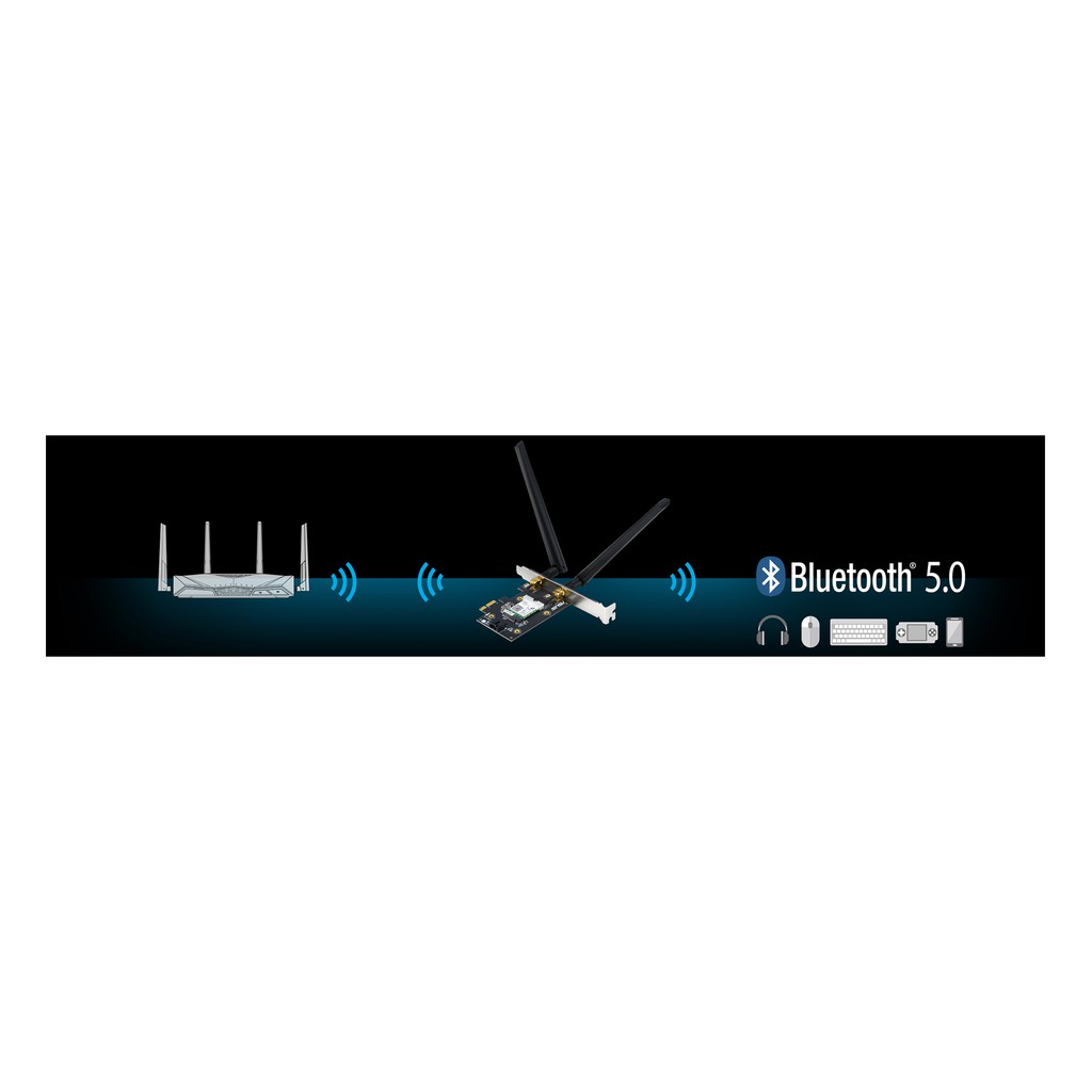 ASUS (PCE-AX3000) AX3000 Dual Band PCI-E WiFi 6 (802.11ax) Supporting ...