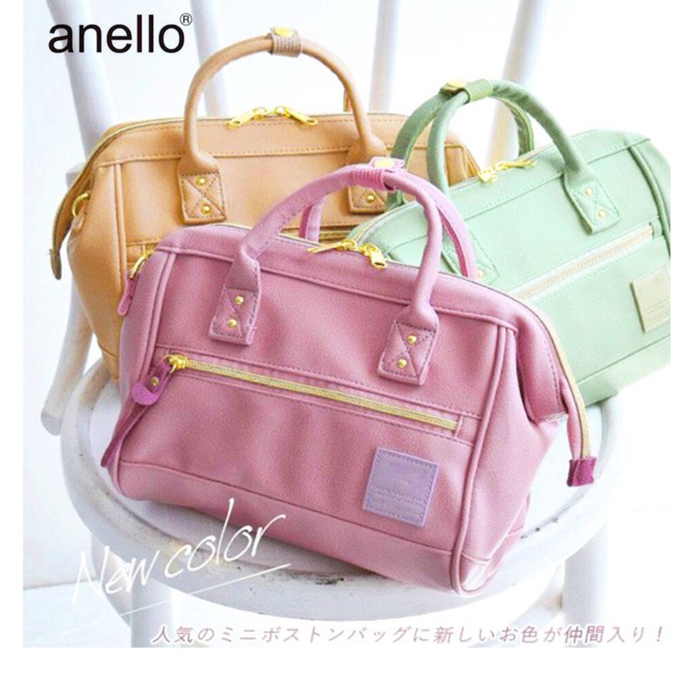 anello กระเป๋าสะพายข้าง Retro Mini Boston Shoulder Bag Anello 2 way pu ...