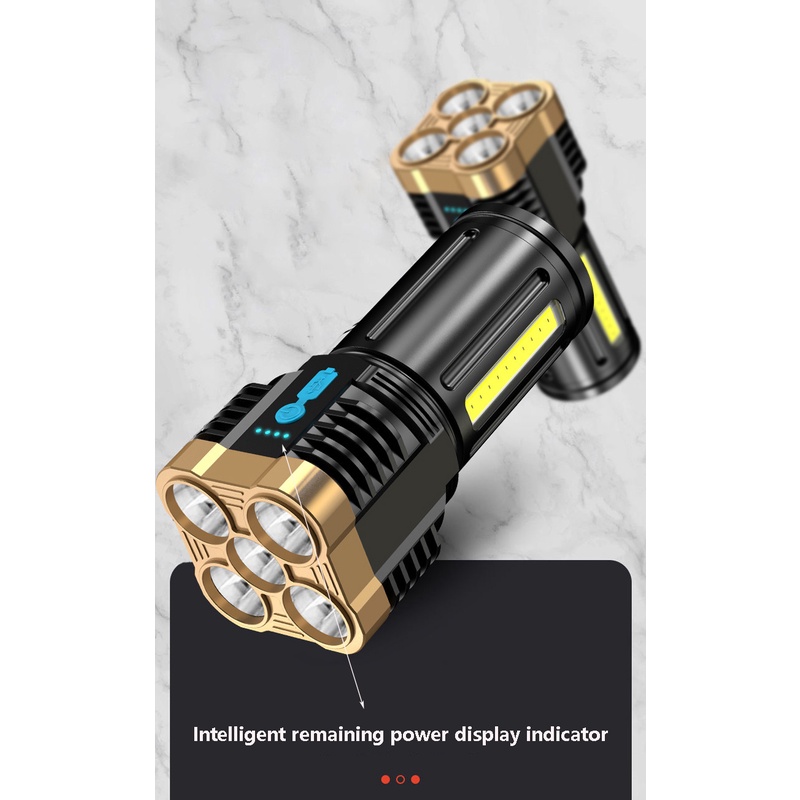 Suer Bright LED Tactical Flashlight USB Rechargeable owerful Flash ...