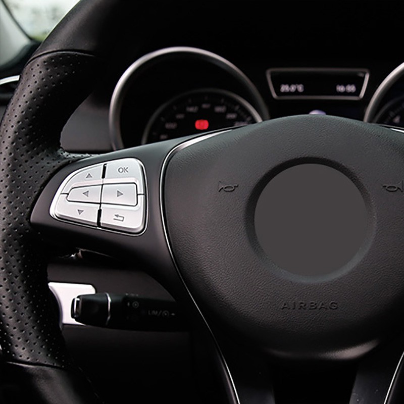สติ๊กเกอร์ติดตกแต่งพวงมาลัยรถยนต์สําหรับ Mercedes Benz A B Class Gla ...