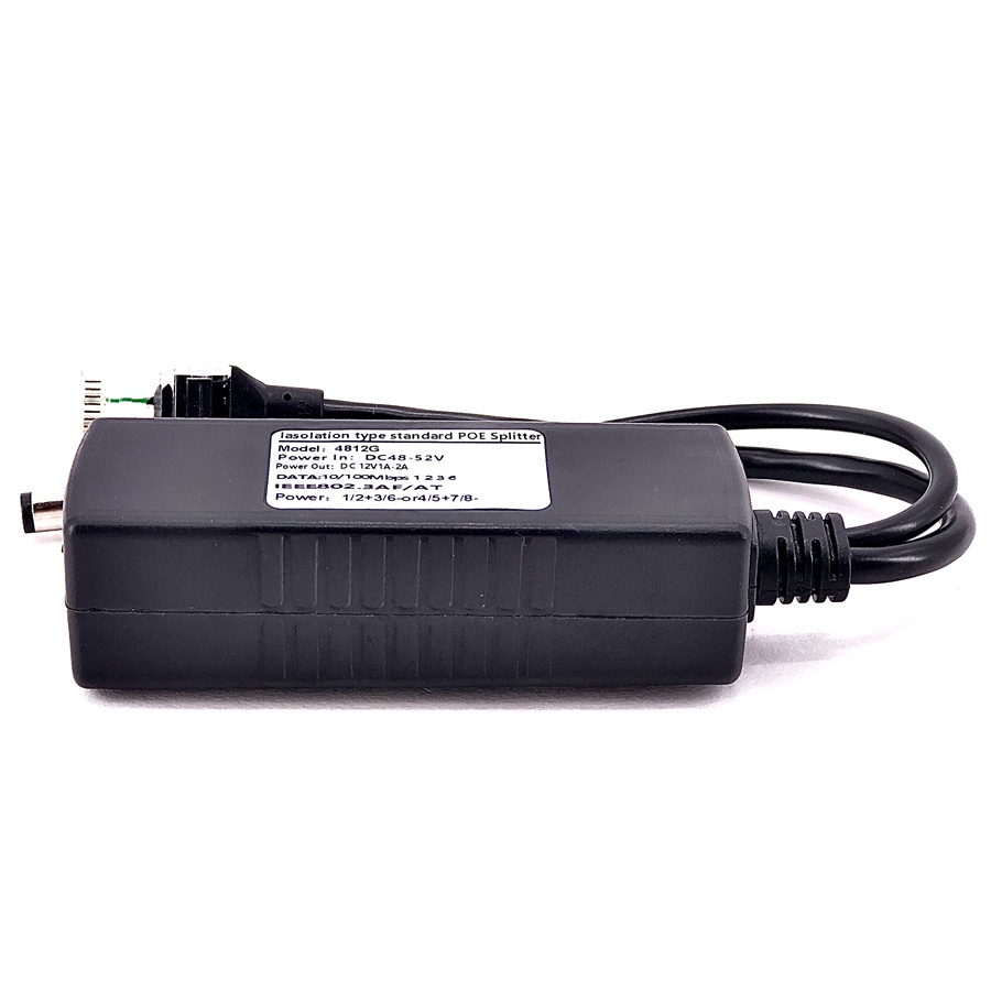 Active PoE Splitter Power Over Ethernet 48V-52V to 12V - p.g.hardware ...
