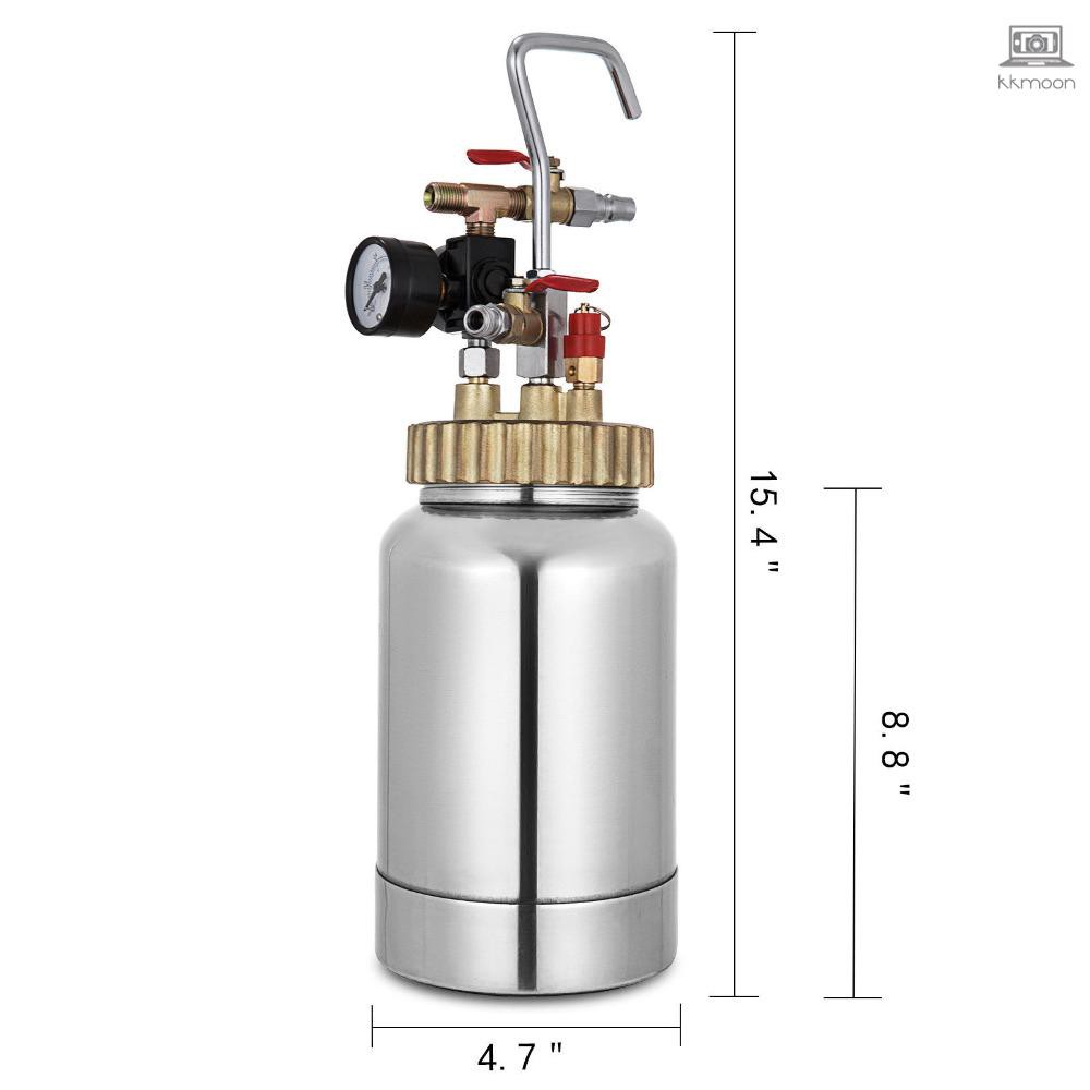 2L Pressure Pot Tank with Air Spray Gun and Regulator for Natural Stone ...