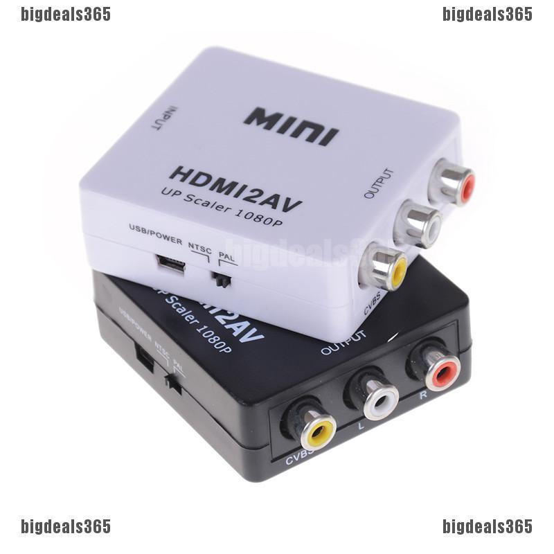 peril mini hdmi 2av to av rca cvbs 1080 p composite กล่องอะแดปเตอร์แปลง ...