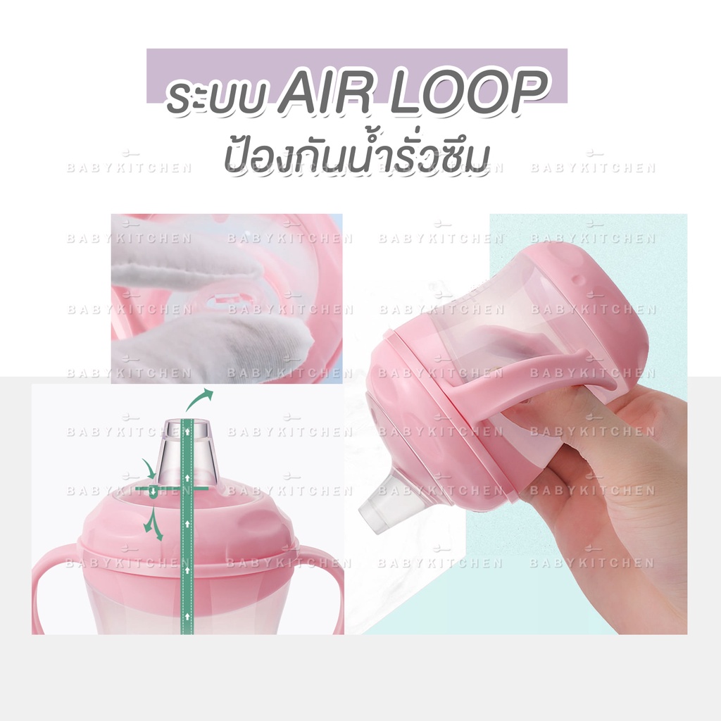 แก้วหัดดื่ม รุ่น AIR LOOP 160ml - babykitchenthailand - ThaiPick