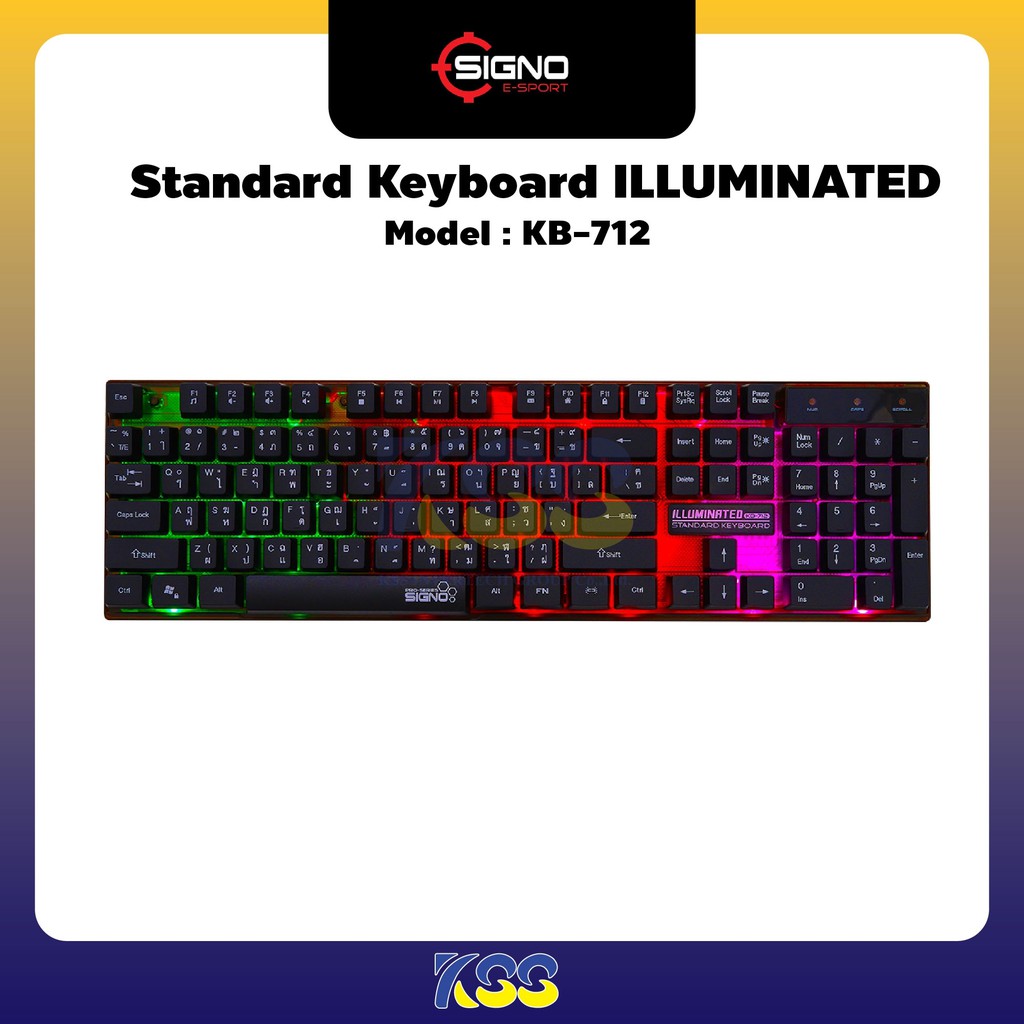 Signo KB-712 Gaming Keyboard ILLUMINATED RGB มีไฟ | Shopee Thailand