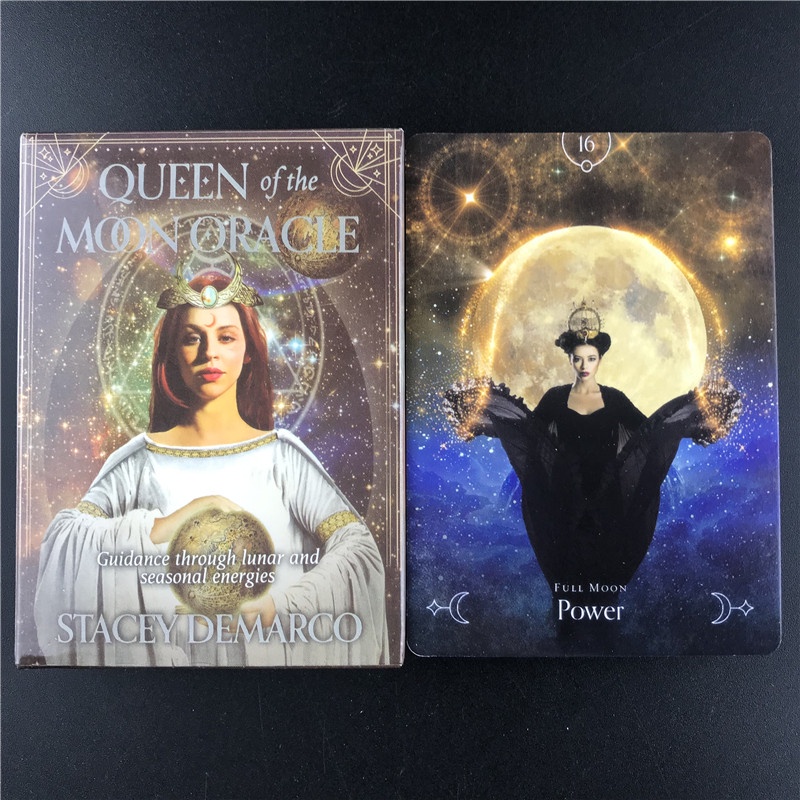 เกมกระดานOracle Queen of the Moon oracle cards Tarot l Oracle Card Board Deck Games laying Cards ...