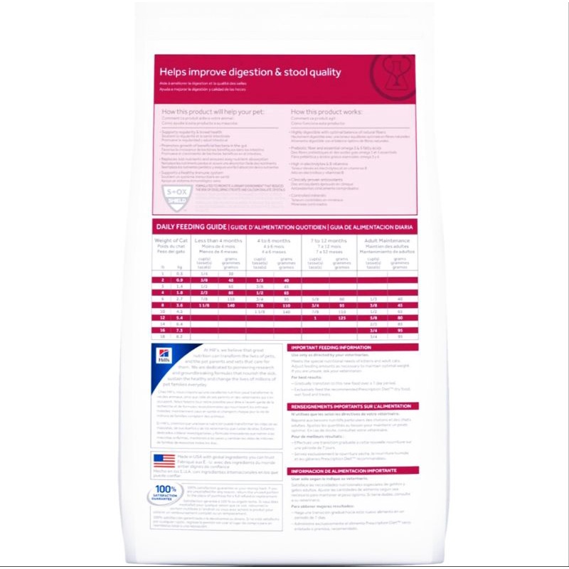 แบ่งขาย 200 กรัม อาหารแมวฮิลส์ Hills Digestive Care id สำหรับแมว ...