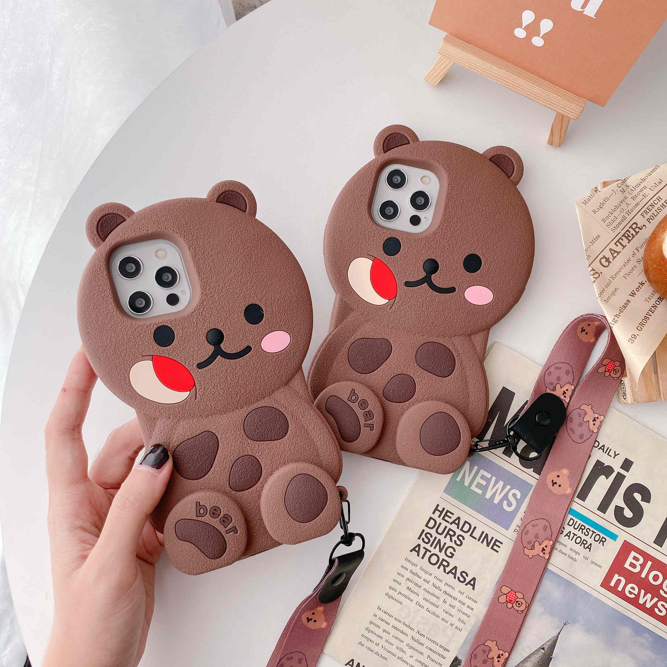 Pooh Bear Case For IPhone 12 Pro 11 Pro Max XS MAX XR X 6 6s 7 8 Plus Soft Silicone Rubber Cover ...