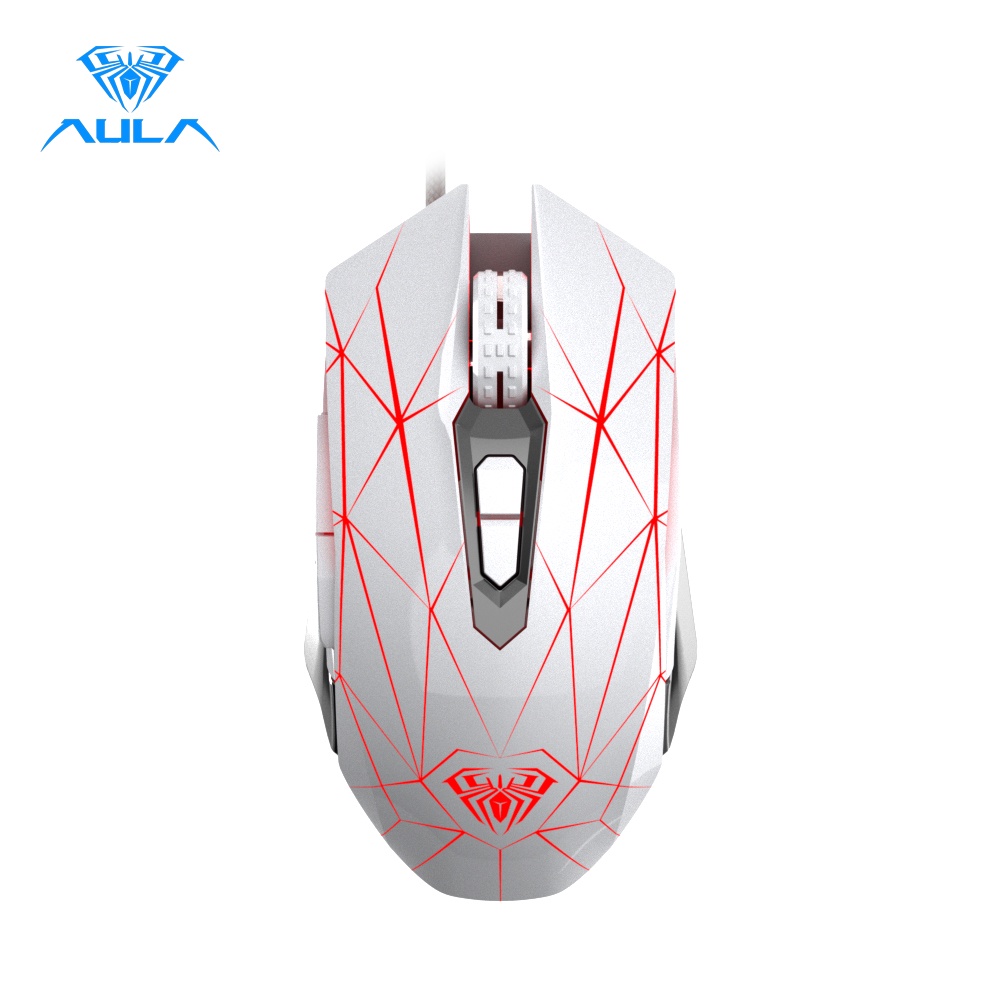 AULA S50 Gaming Mouse 4 DPI support Marco Programmable Cool Lighting ...
